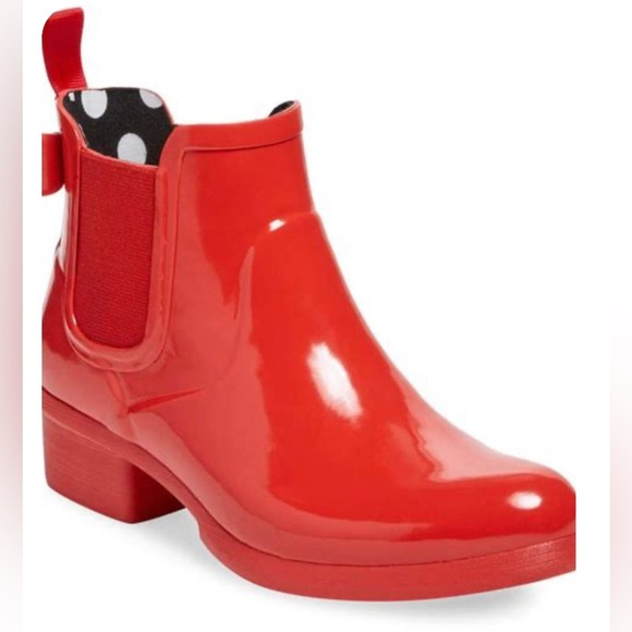 kate spade | Shoes | Euc Kate Spade Red Wellies Ankle Rain Boots | Poshmark